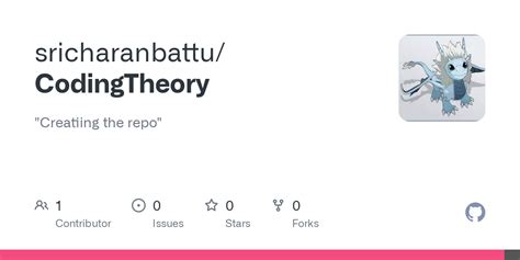 GitHub Sricharanbattu CodingTheory Creatiing The Repo