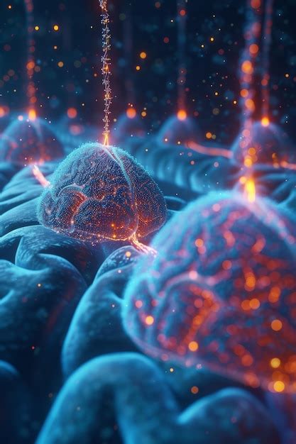 Premium Photo Electrical Impulses Traveling Between Neurons In The Brain