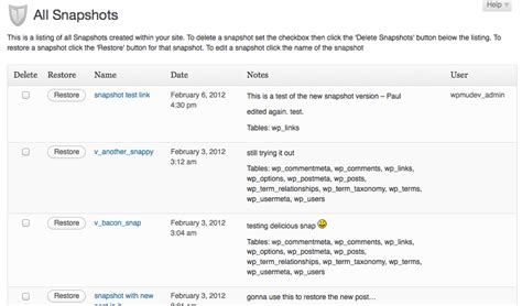 WordPress Backup Plugin Snapshot From WPMU Dev