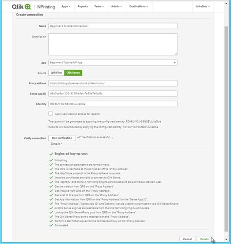 Connecting Qlik Nprinting And Qlik Sense