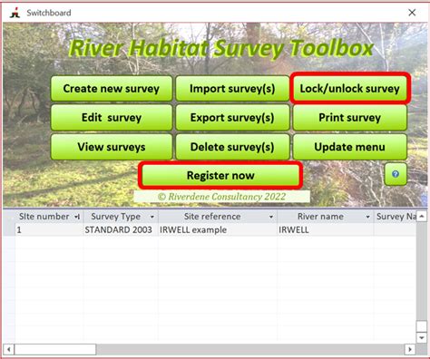 River Habitat Survey Toolbox