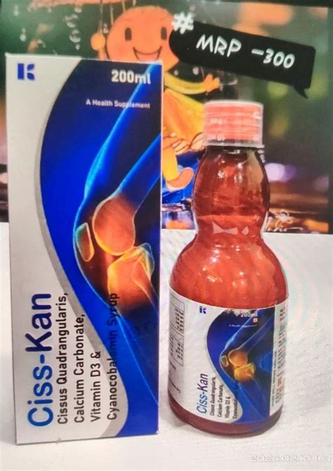 Cissus Quadrangularis Calcium Carbonate Vitamin D3 Cyanocobalamin Syp