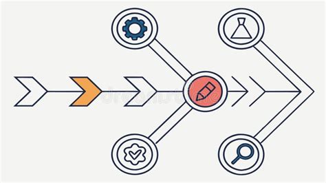 Abstract Arrows And Circles Process And Direction Vector Design Generative Ai Stock Vector