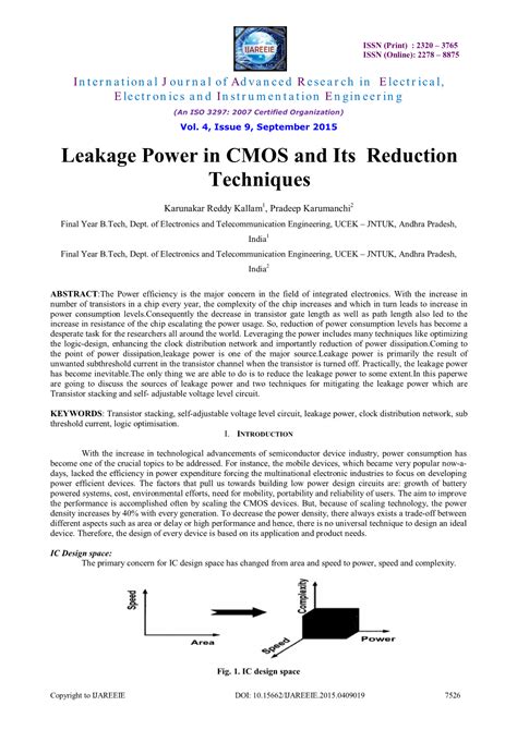 Leakage Power In CMOS And Its Reduction Techniques DocsLib