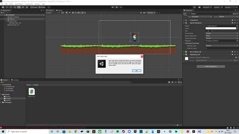 I Try To Add A C Script To My Player It Does This R Unity2D