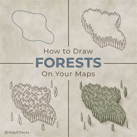 How To Draw A Forest On Your Fantasy Maps Map Effects In 2023 Map
