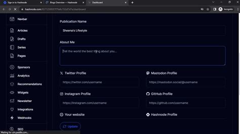 Hashnode Managing Blog Flow On Web Page Flows