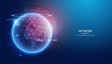 Abstract Global Dot Network Connection And Communication Futuristic On