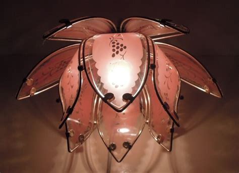 Applique Fleur De Lotus Laiton Verre Catawiki