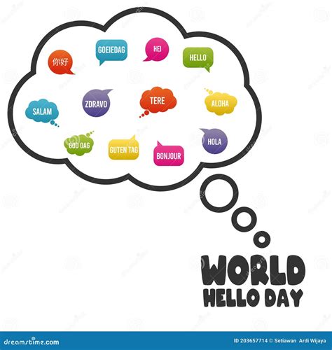 Vector Graphic Of World Hello Day Good For World Hello Day Celebration Stock Vector