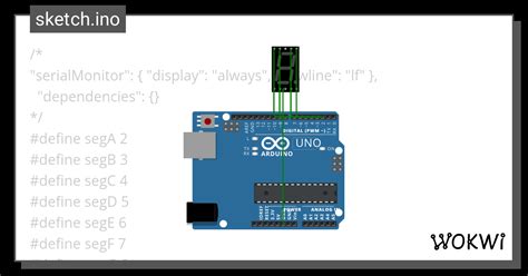 Displaysetesegmentos Wokwi Esp32 Stm32 Arduino Simulator