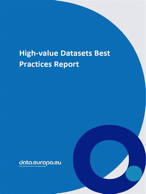 High Value Datasets Best Practices Report 1 Pdf Metadata
