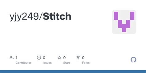 Github Yjy249stitch