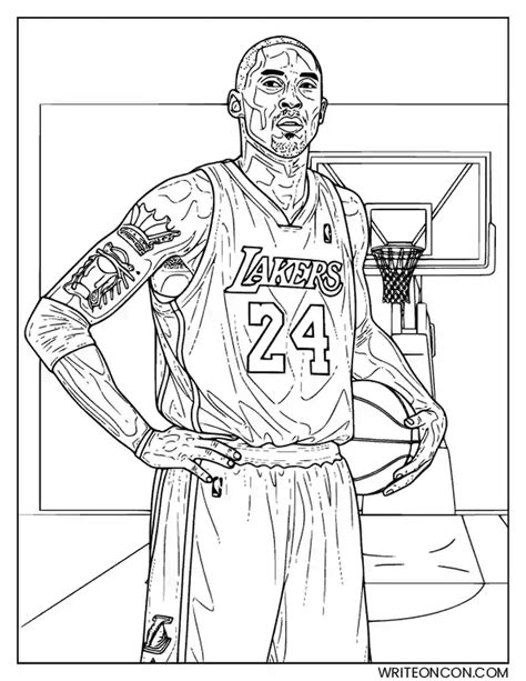 8 Coloriages Kobe Bryant à Imprimer Gratuit Pour Adultes Et Enfants