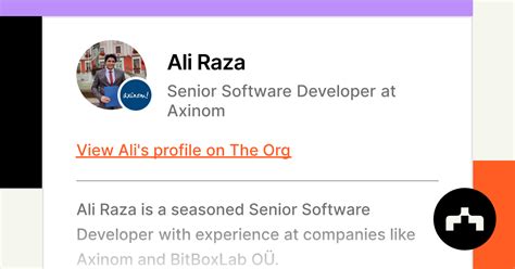 Ali Raza Senior Software Developer At Axinom The Org
