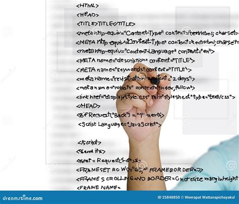 Source Code Stock Photo Image Of Html Data Document