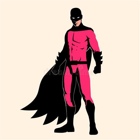 Vector Superhero Action Pose Illustration Isolated Stock Vector