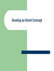 2 Planning Develop An Event Concept Ppt Develop An Event Concept Event What Is An EVENT