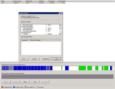Defrag Not Defragging Windows Spiceworks Community