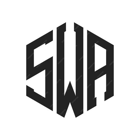 Premium Vector Swa Logo Design Initial Letter Swa Monogram Logo Using Hexagon Shape
