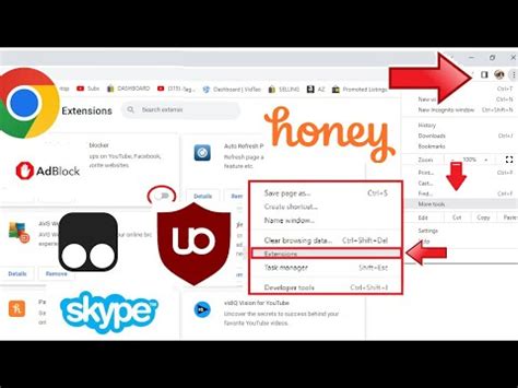 Google Chrome HOW To Disable Enable Ad Block Plus Extension Honey Skype UBlock Tampermonkey