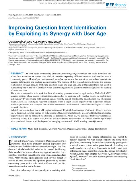 pdf improving question intent identification by exploiting its