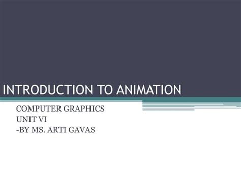 introduction to animation pptx