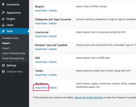 import the demo site data support center