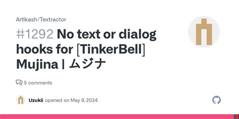 No Text Or Dialog Hooks For [tinkerbell] Mujina ムジナ · Issue 1292 · Artikash Textractor · Github