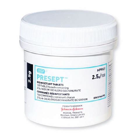 Johnson And Johnson Presept Disinfectant Tablets 1 Botol Isi 100 Pcs