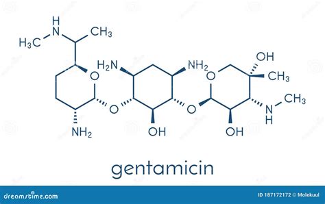 Gentamicin Molecular Structure Isolated On Grey Stock Illustration 100570582