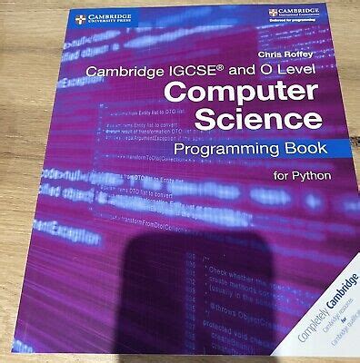 CAMBRIDGE IGCSE AND O Level Computer Science Programming Book for Python £3.00 - PicClick UK