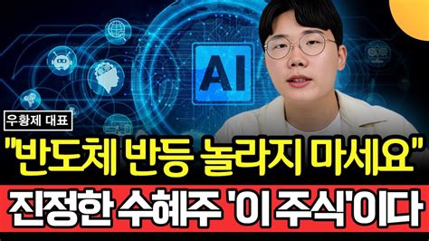 반도체 반등 놀라지 마세요 진정한 수혜주 이 주식입니다 우황제 대표 1부 Youtube