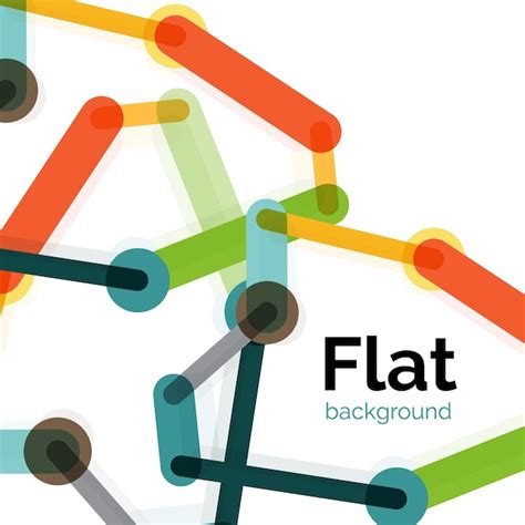 Premium Vector Colorful Connected Lines On White Abstract Background