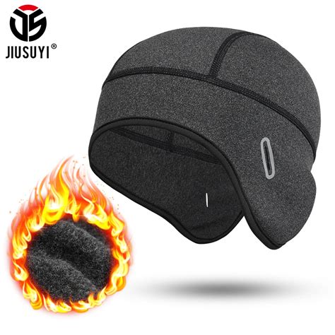 겨울용 따뜻한 플리스 귀 보호 안경 구멍 캡 야외 스포츠 바람막이 달리기 스키 비니 모자 사이클링 액세서리