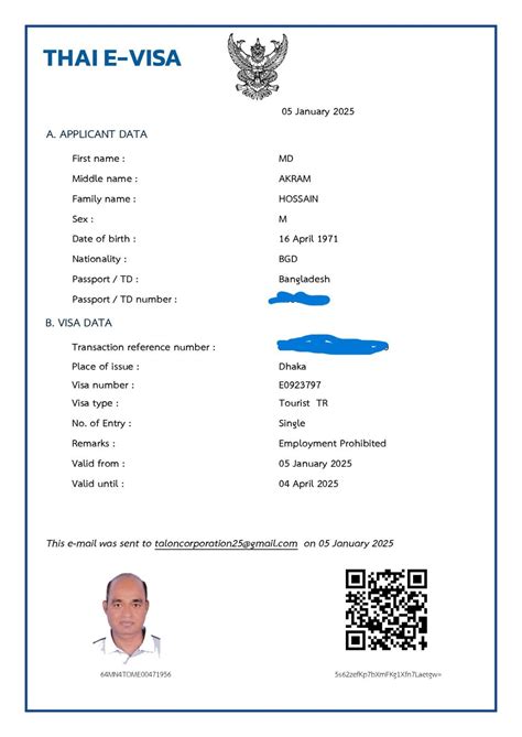 Talon Holidays Thailand E Visa Done If Anyone Needs