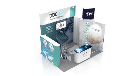 Bright 4mx3m Booth Stand For Ddc Outsourcing Solutions