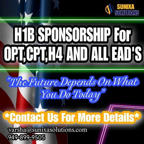 Sravan Kumar On Linkedin Legal H1bsponsorship H4 H1b Opt Cpt Ead Sunixasolutions H1bvisa