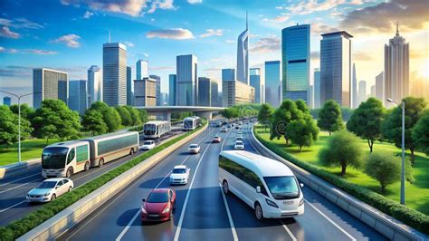 The Future Of Transportation Autonomous Vehicles And Sustainable Mobility Ai Generated Stock