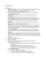 MICRO LAB QUIZ 2 MICRO LAB QUIZ 2 MICROSCOPY Brightfield Microscope A Microscope That Allows