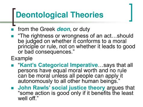 Deontological Approach