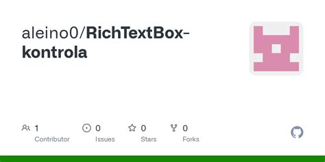 GitHub Aleino RichTextBox Kontrola
