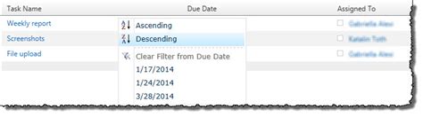 sorting search results with column headers as sort values bamboo