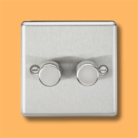 2G LED Dimmer Switch Brushed Chrome