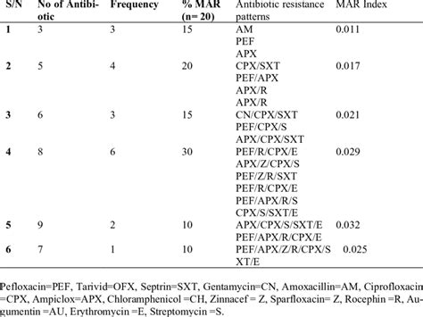 Multiple Antibiotic Resistance Pattern Of Enterococcus Spp From Outdoor Download Scientific
