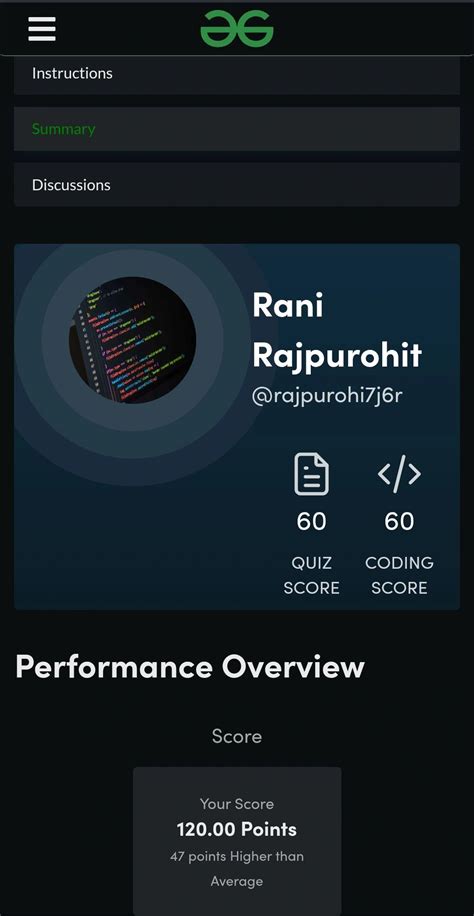 Rani Rajpurohit On Linkedin Codingjourney Jobathon Geeksforgeeks