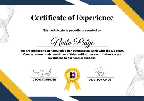Naila Palijo On Linkedin Certificateofexperience Professionalgrowth Videoediting Grateful
