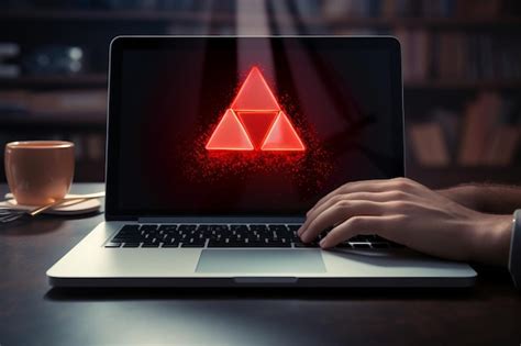 Premium Photo The Digital Threat Beware Of Triangular Malware Caution Warning While
