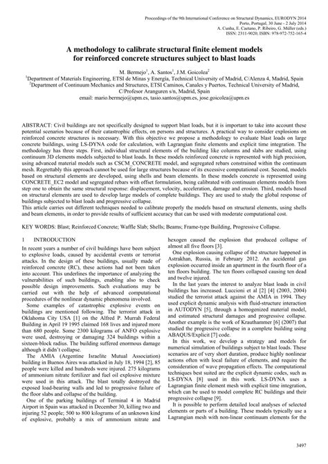 Pdf A Methodology To Calibrate Structural Finite Element Models For Reinforced Concrete