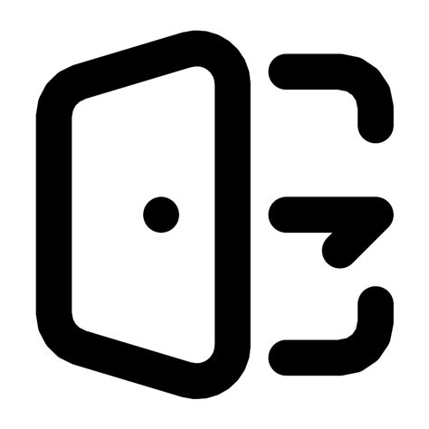 Door Exit Line Vector SVG Icon - SVG Repo